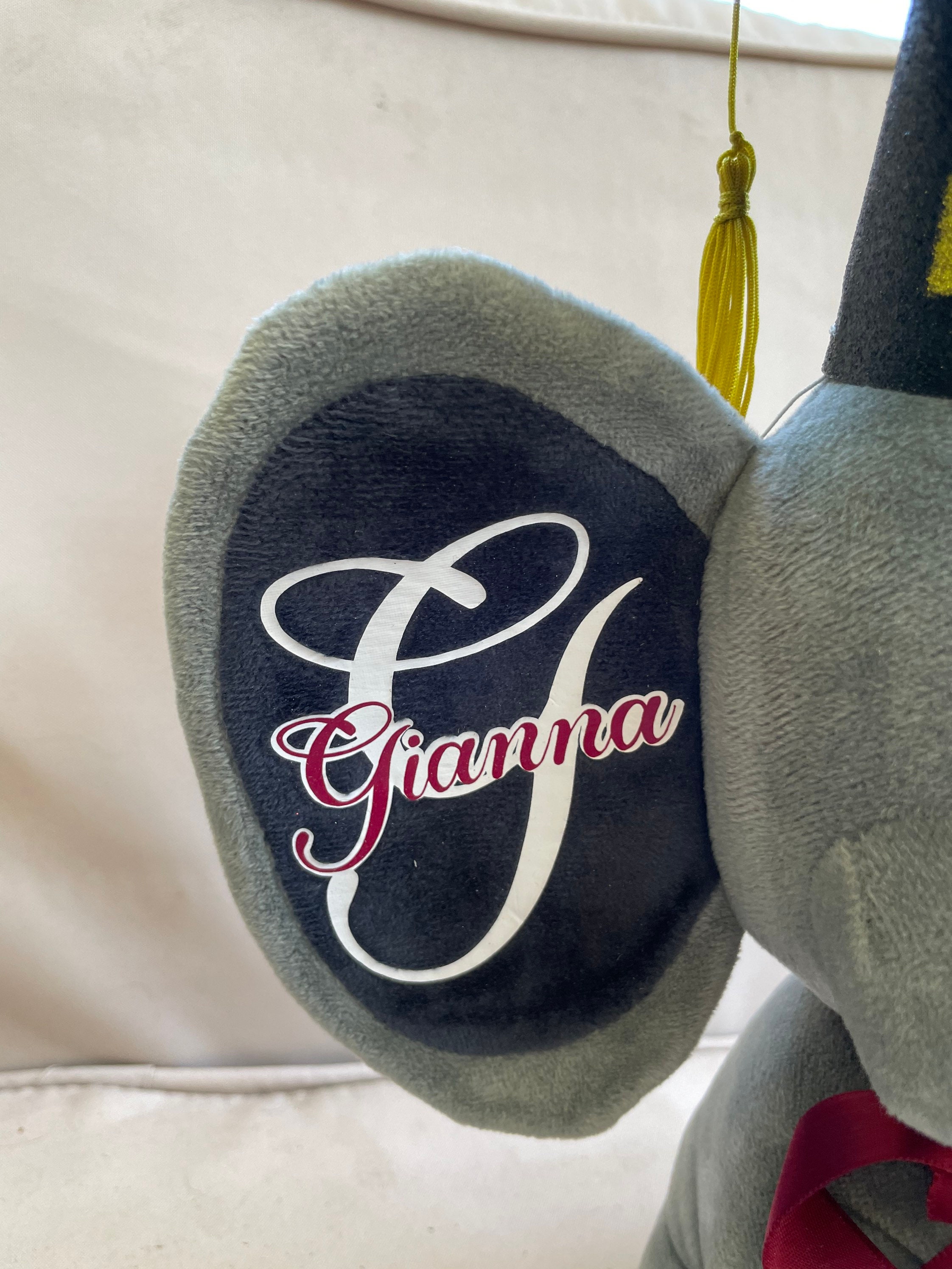 Stuffed 2023 Graduation Elephant, Gray 10 Elephant, Personalized ...