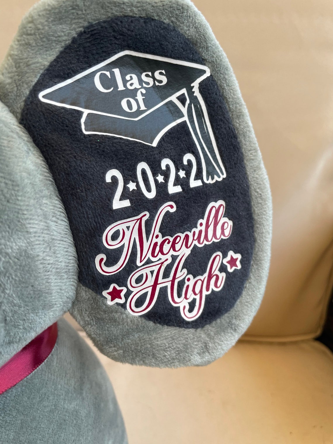 Stuffed 2023 Graduation Elephant, Gray 10 Elephant, Personalized ...