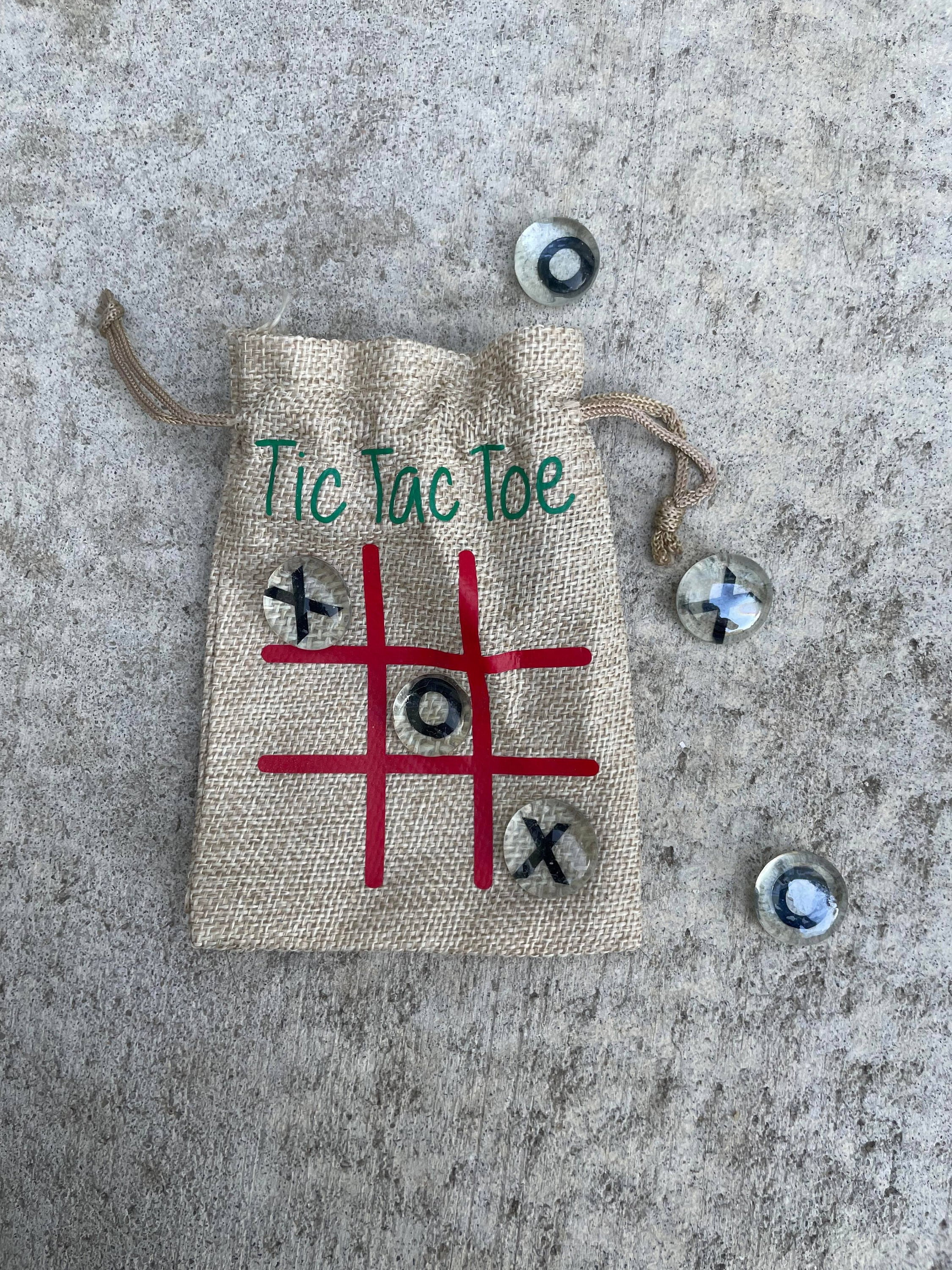 Tic Tac Toe Bags, Stocking Stuffer, Tic Tac Toe Game, Tic Tac Toe for ...
