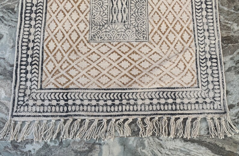 Handmade Runner Rug Hand Block Print Rug Kilim Runner Rug - Etsy