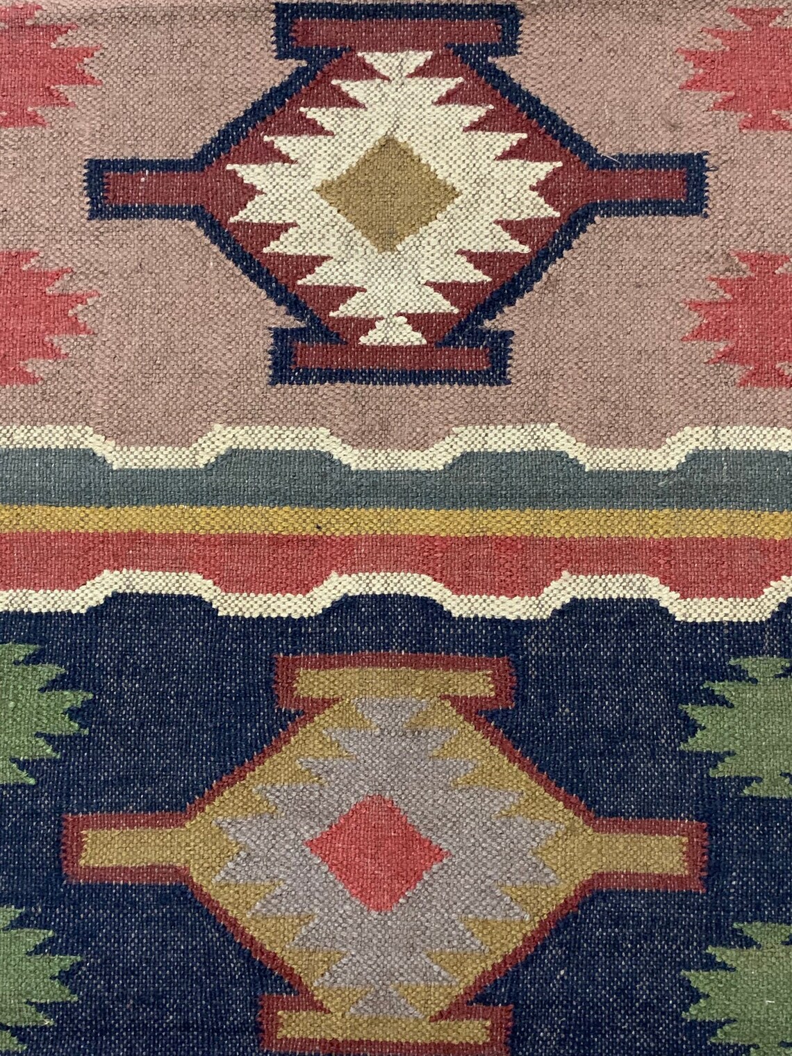 Handmade Wool Jute Rug Navajo Kilim Rug Aztec Rug Accent - Etsy