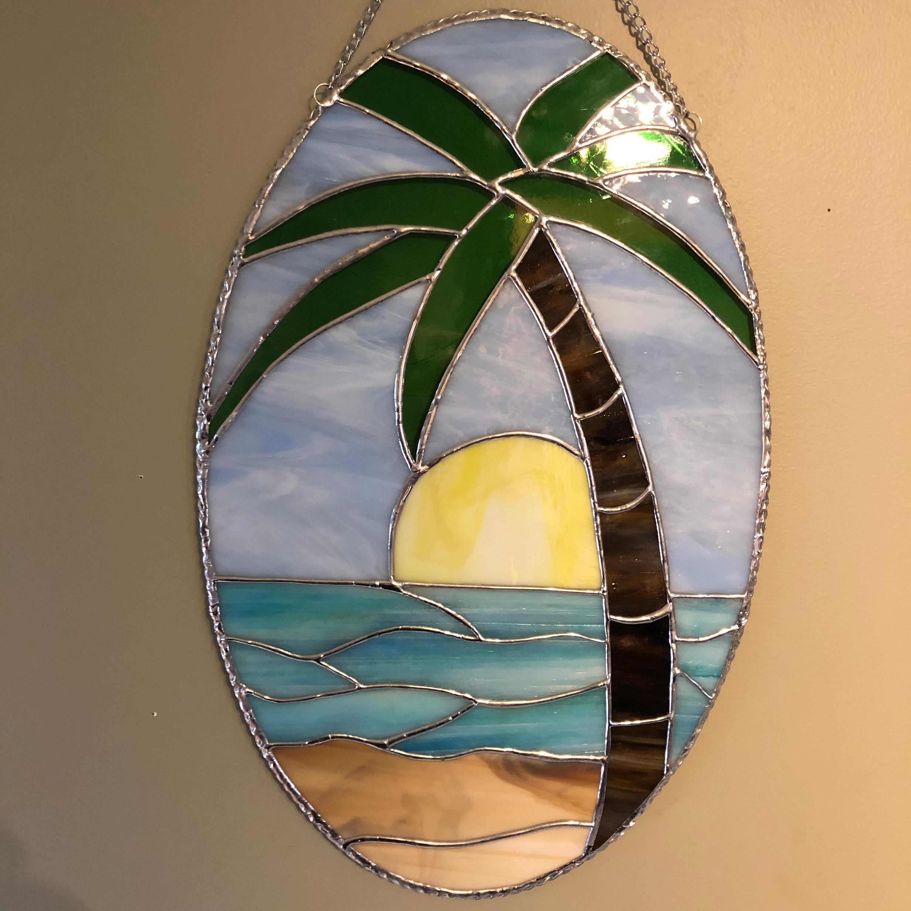 Palm Tree Stained Glass Pattern