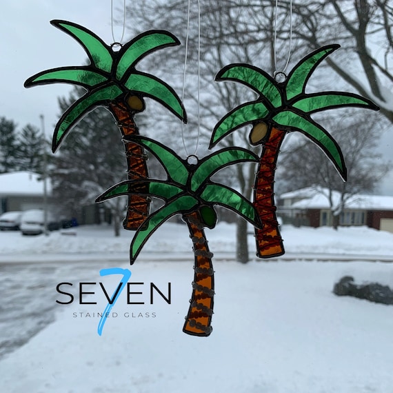 Palm Tree Stained Glass Pattern