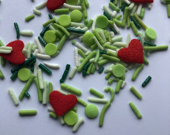 You're a Mean One Sprinkle Mix, Edible Sprinkle Mix, Holiday Sprinkle ...