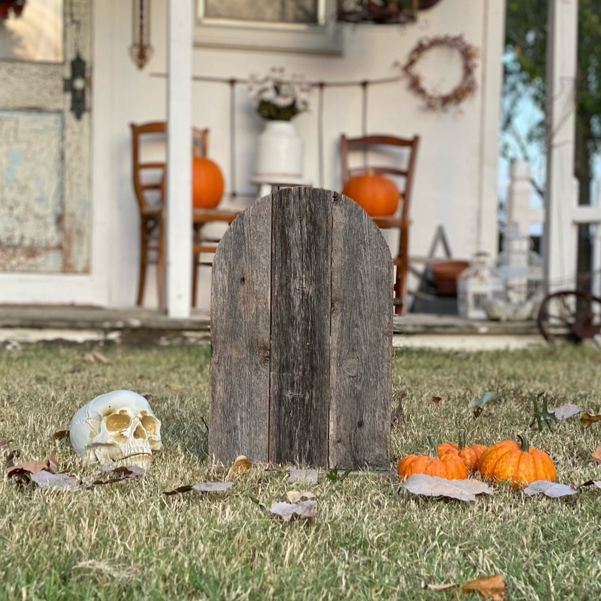 Full Round Top Wood Tombstone Halloween Yard Decoration - Etsy