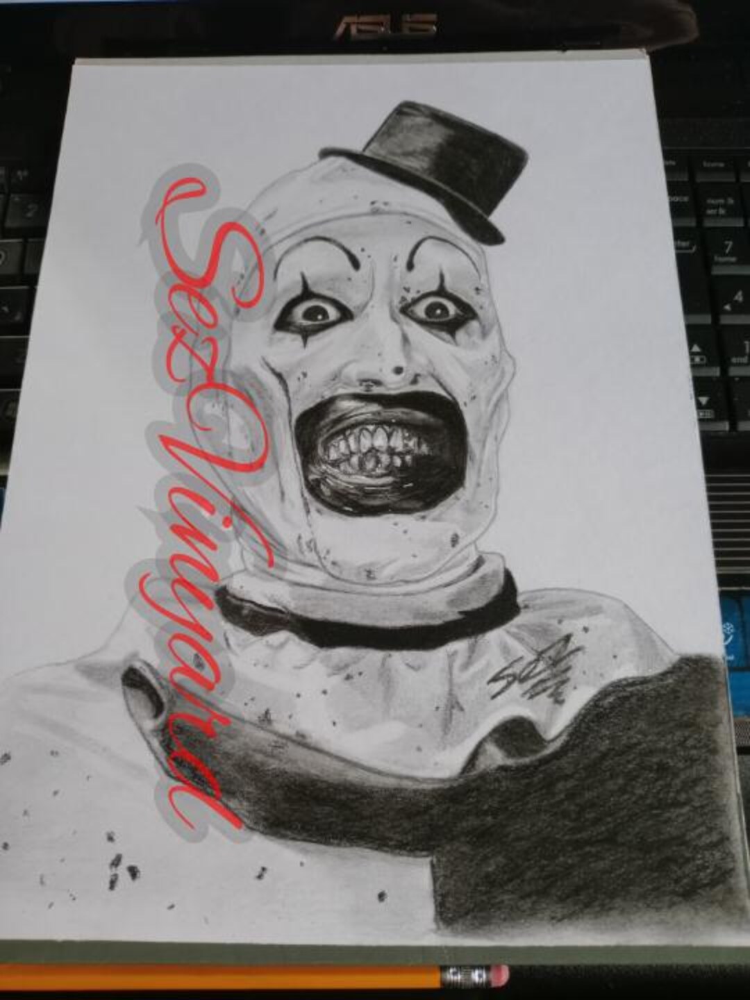 Terrifier Art Original Drawing Not A Print. A4 - Etsy