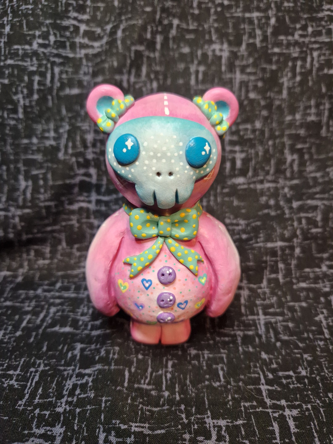 Mirabelle Mort Skeleton Pastel Teddy Bear Buddie Figurine - Etsy