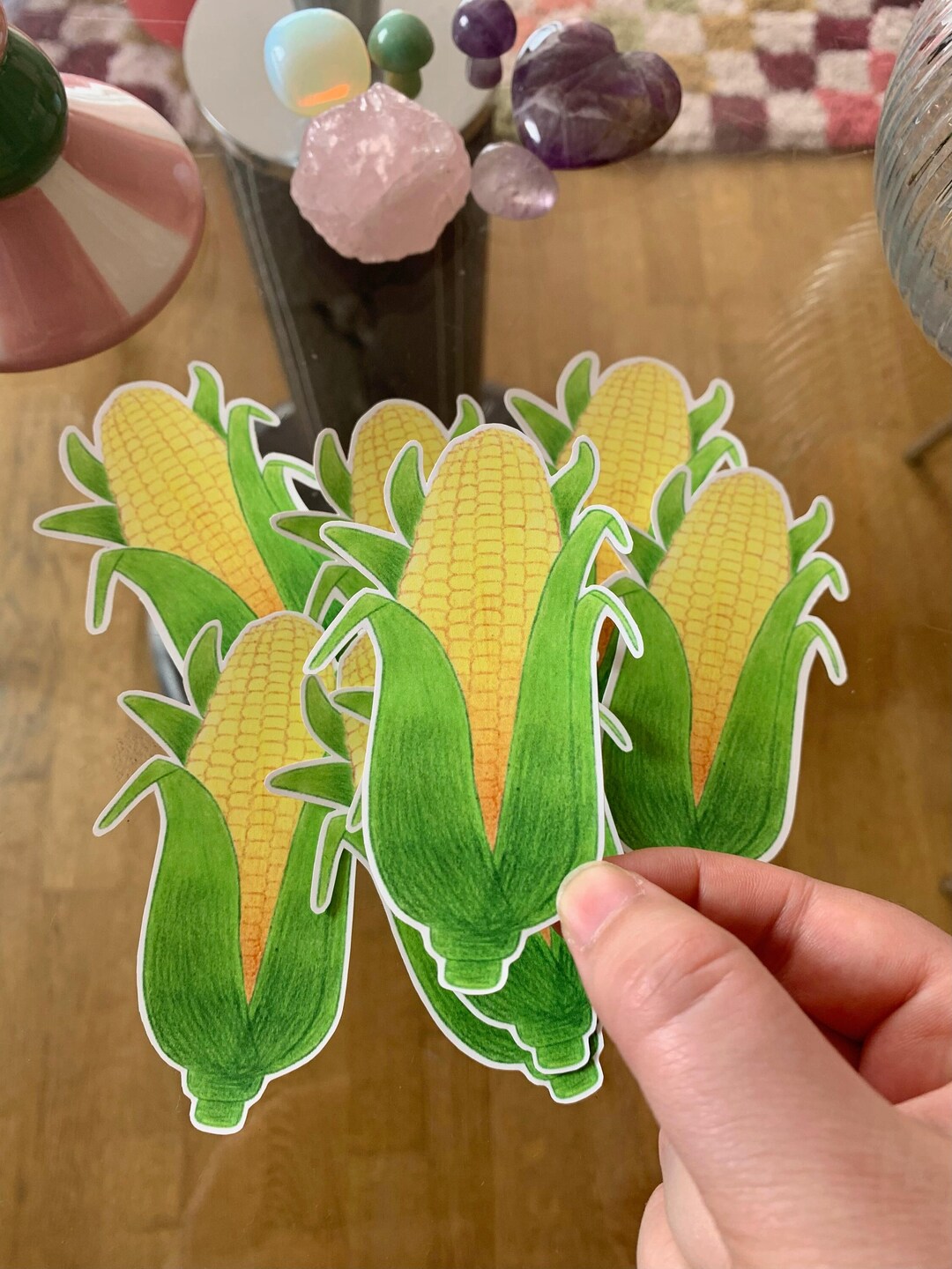 Sweetcorn Matte Vinyl Sticker Hand-drawn Design Food-themed Sticker ...