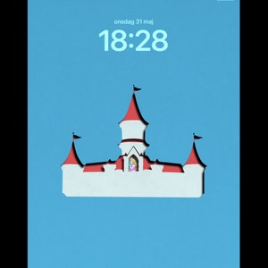 DIGITAL DOWNLOAD, Super Mario Castle, Game Phone Wallpaper, Colorful ...