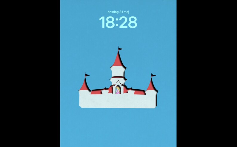 DIGITAL DOWNLOAD, Super Mario Castle, Game Phone Wallpaper, Colorful ...