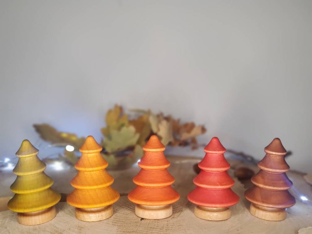 Autumn Trees Peg Doll People, Montessori Gift Ideas, Educational Wooden ...