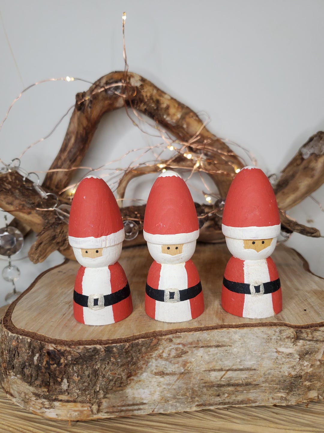 Hand Painted Santa Peg Doll: Christmas Stocking Filler - Etsy