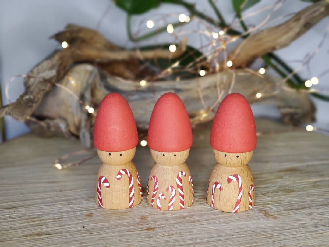 Christmas Candy Cane Peg Doll, Stocking Filler, Childrens Gift ...