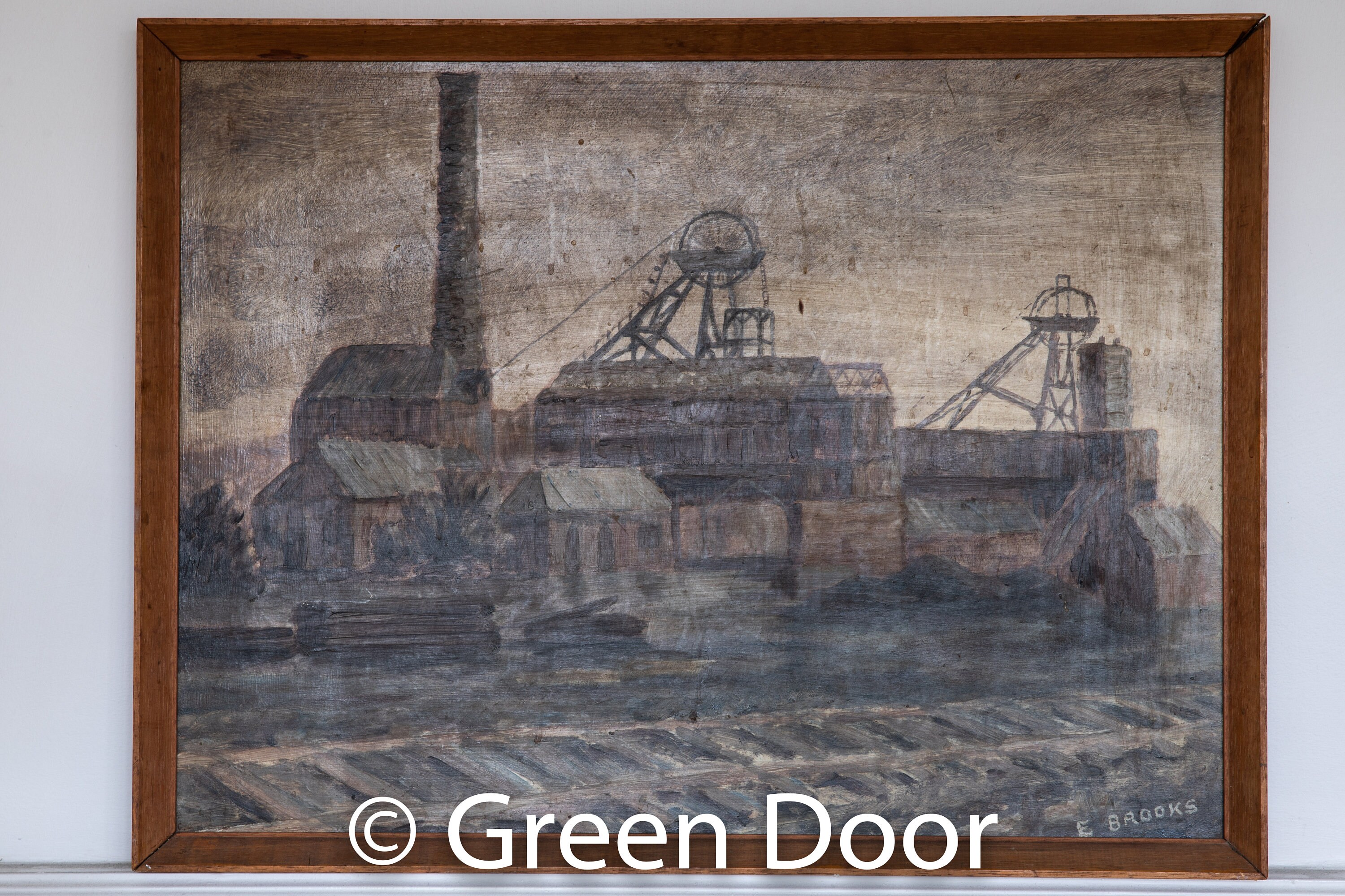 Oil on Board Painting of a Colliery by E. Brooks Circa Mid - Etsy UK