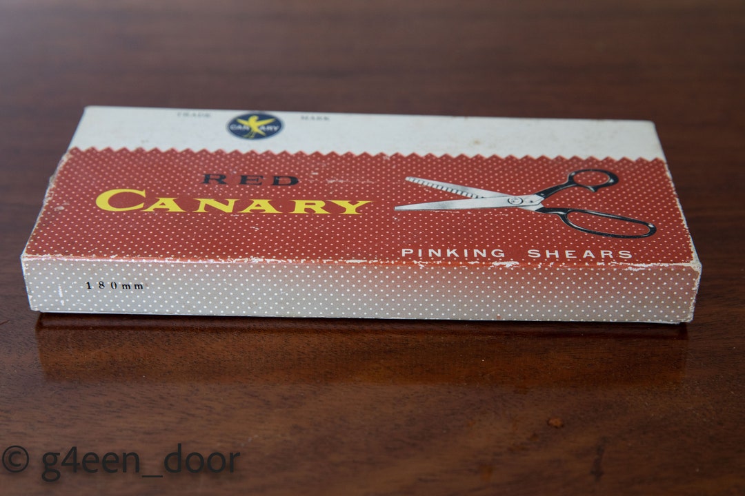 Red Canary Pinking Shears - Zig Zag Vintage Scissors - Etsy