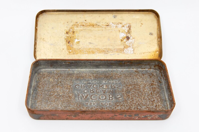 Vintage Jacob's Cream Cracker Advertising Tin Box 1940's - Etsy