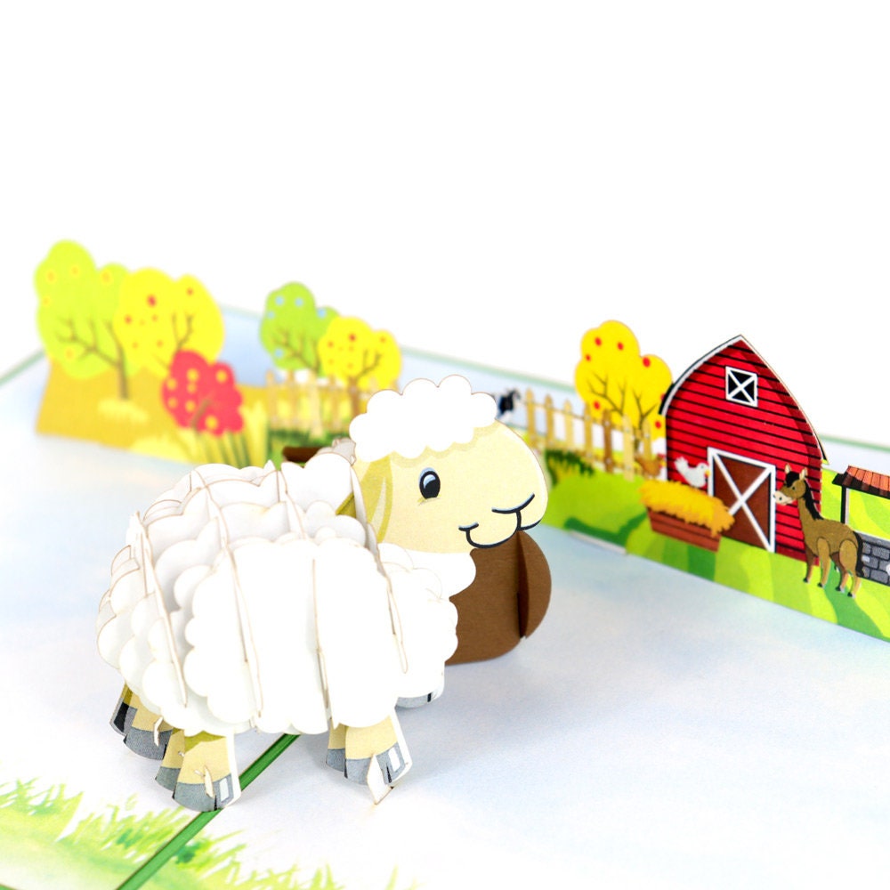 Baby Sheep Pop up Card Birthdays Pop up Card - Etsy