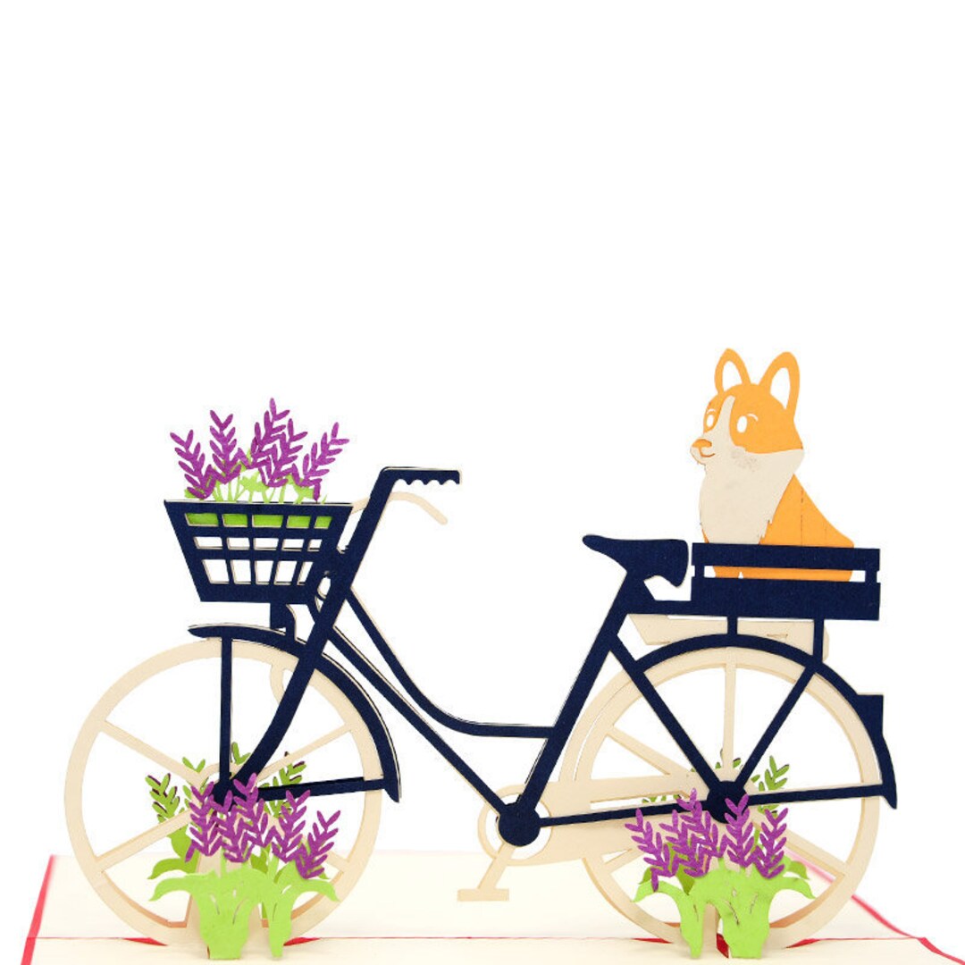 Bike Card | Dog Card | I Miss You Card | Animal Lover Card - Etsy Ireland