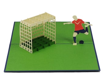Soccer 3d Card - Etsy