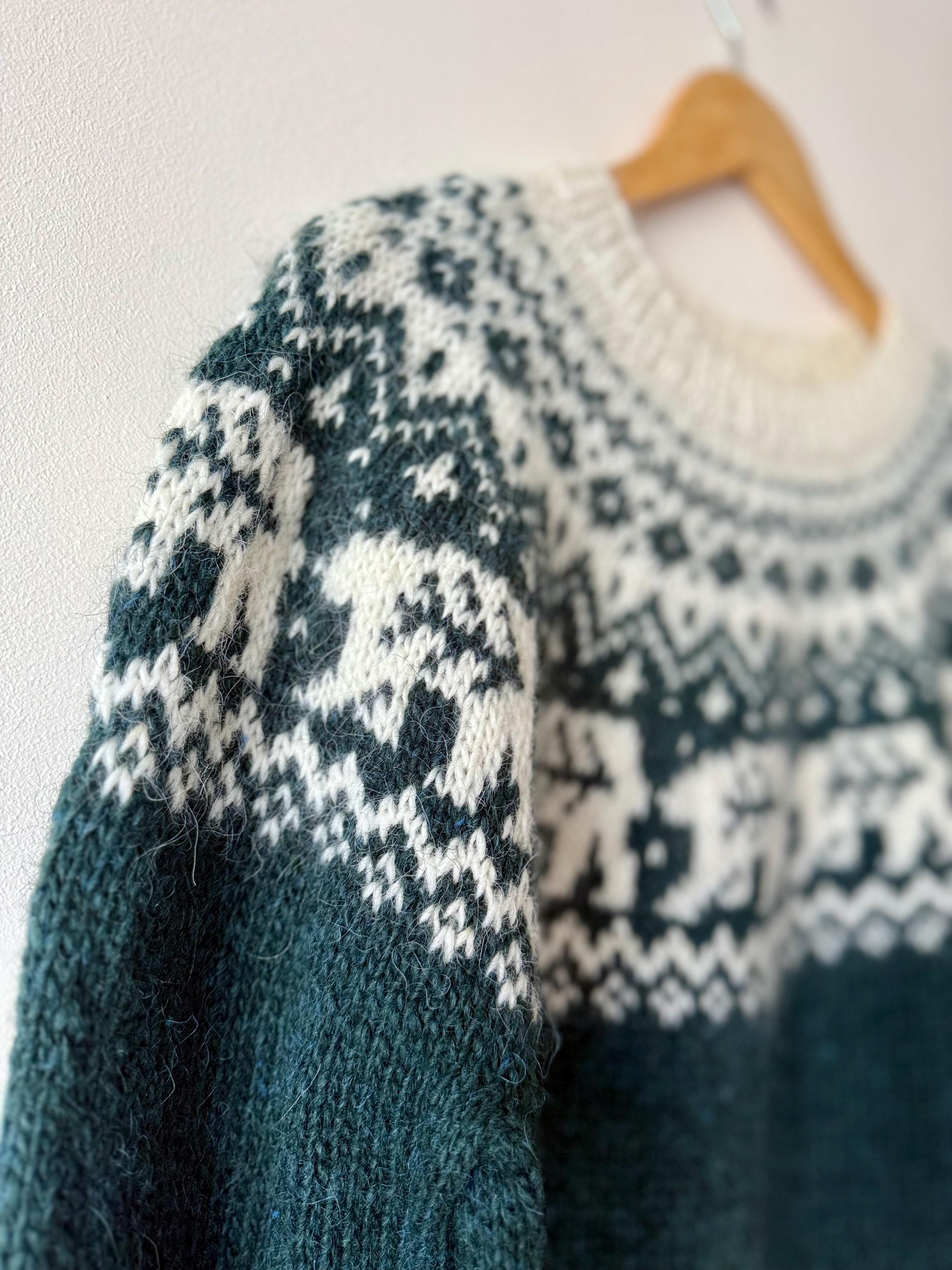 Icelandic Sweater NARNIA Polar Bear Wool Lopapeysa Nordic Fair Isle ...