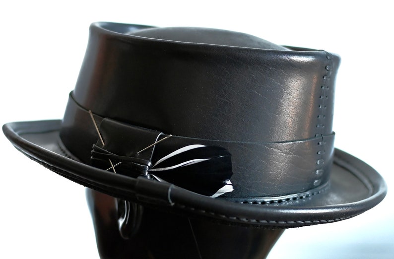 Leather Pork Pie Hat - Etsy