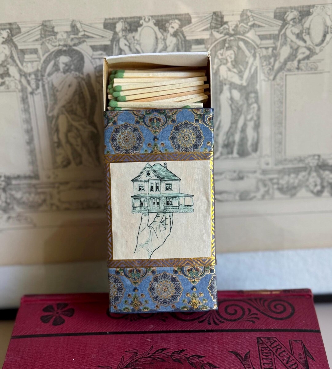 Decorative Large Matchbox It’s a Small World Handmade Matchboxes Coffee ...