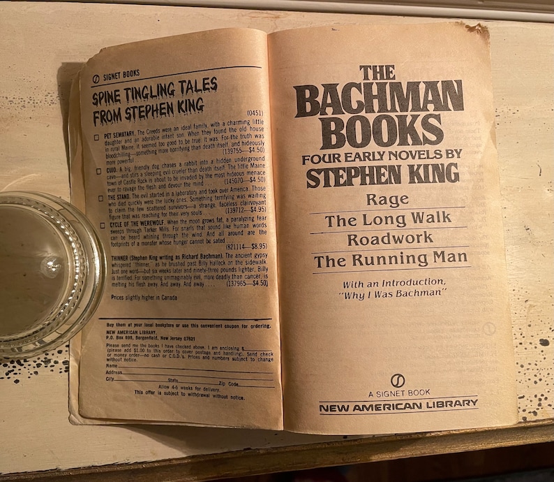 The Bachman Books Paperback, Rage, First Edition Four Early Novels by ...