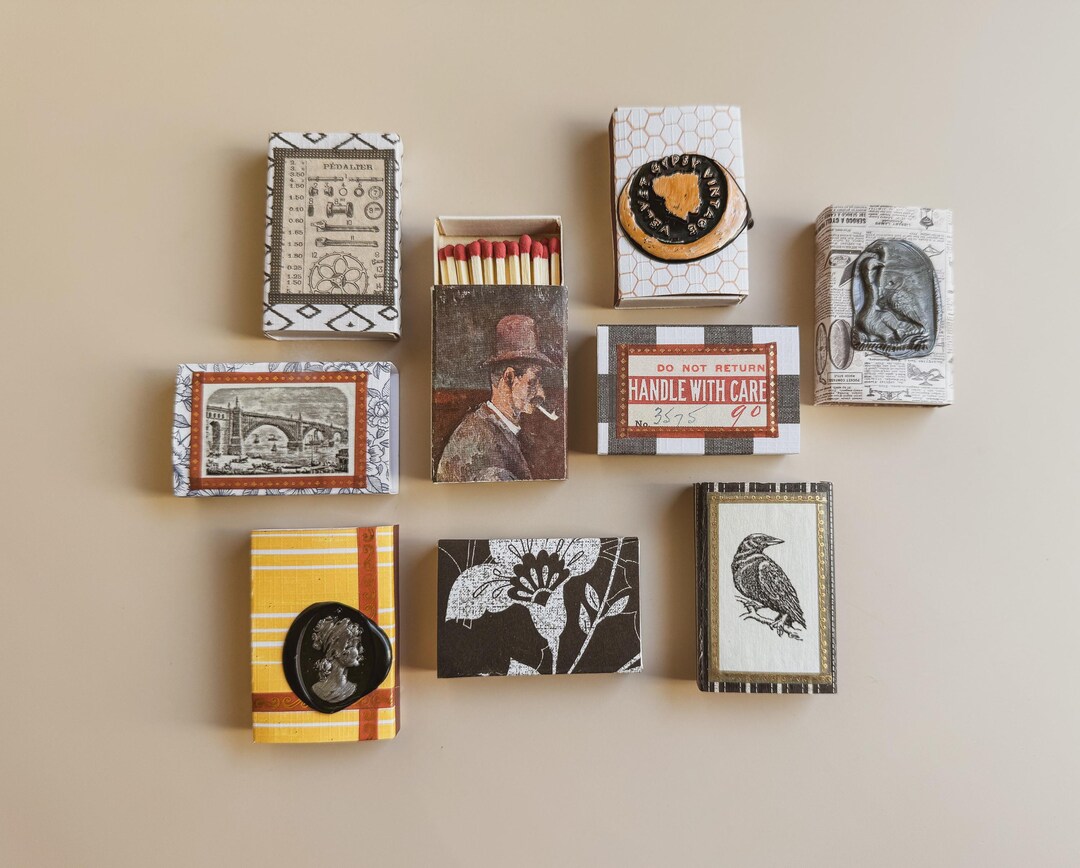Decorative Matches Handmade Matchboxes Coffee Table Decor Decoupage ...