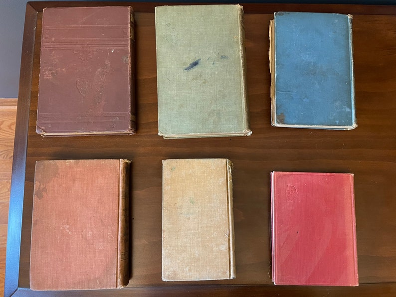 Antique Books With Gold Leaf Decorative Books for Display Books for ...