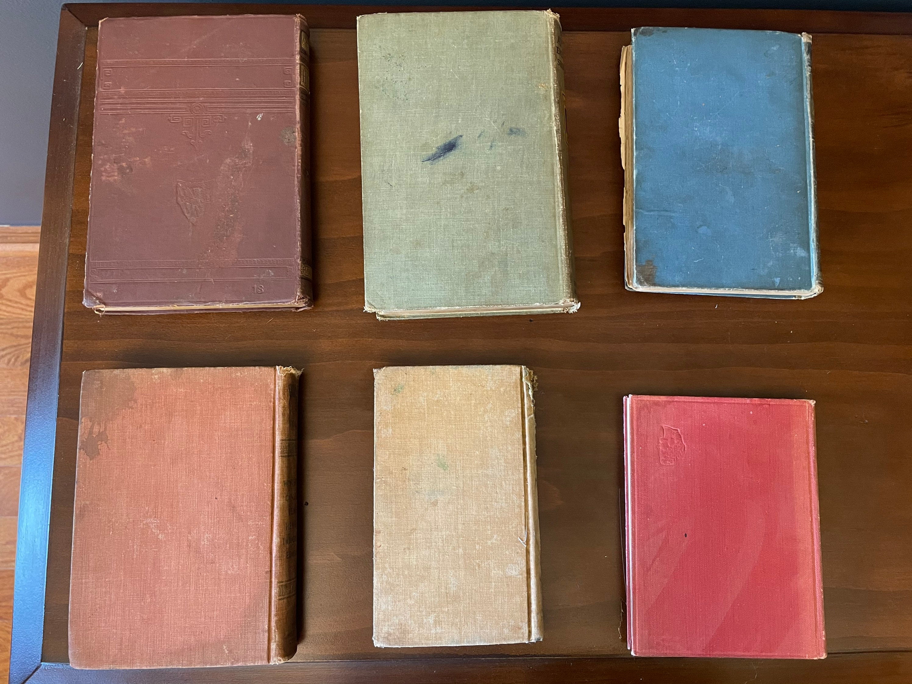 Antique Books With Gold Leaf Decorative Books for Display Books for ...