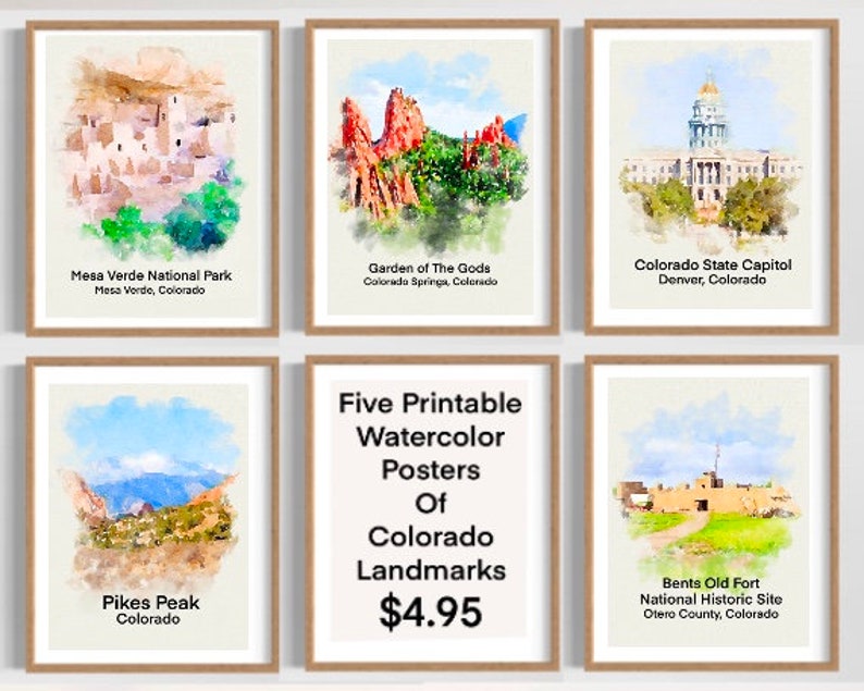 Classroom Posters of Colorado Landmarks Bundle, Colorado Classroom ...
