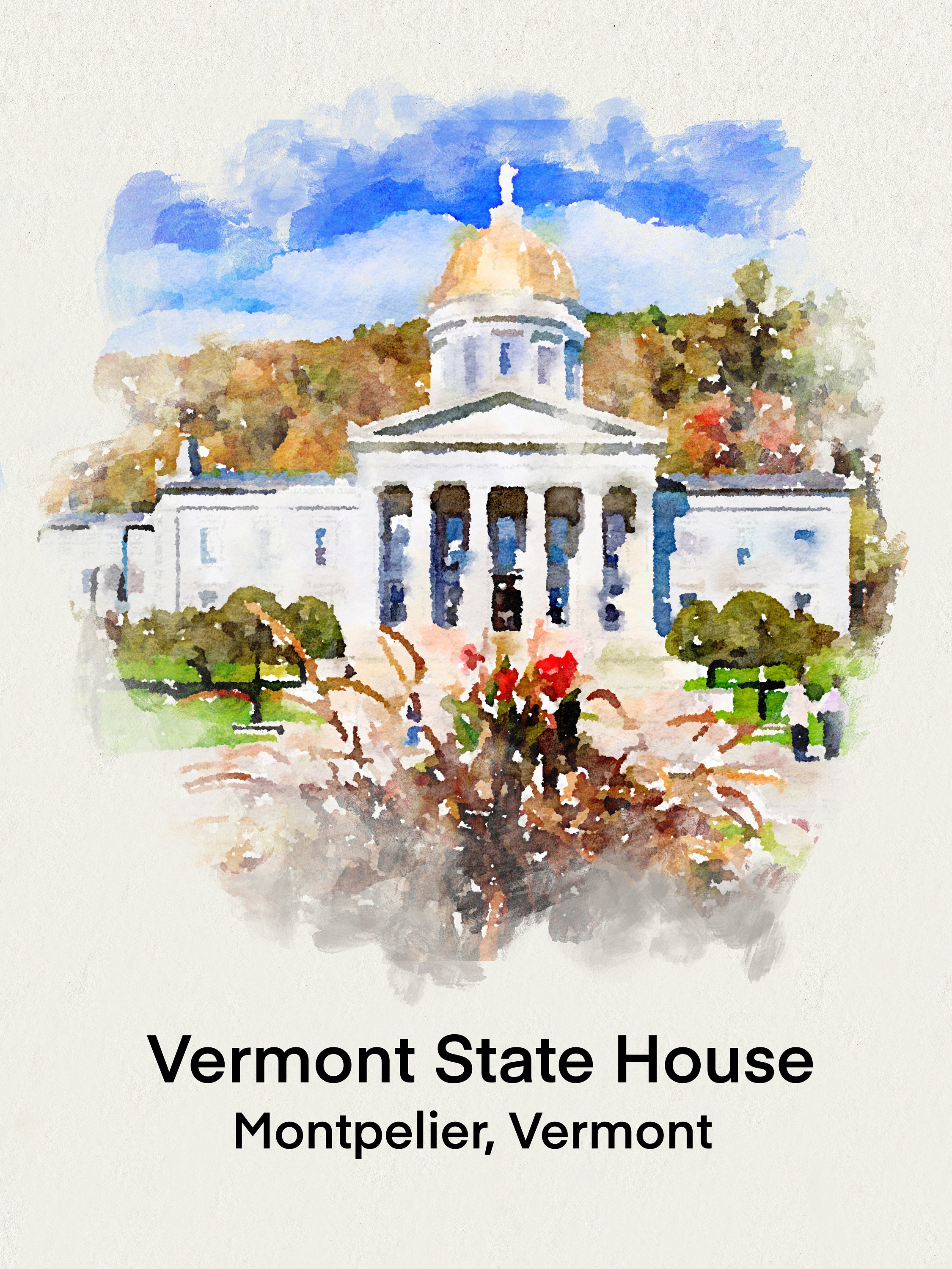 Classroom Posters of Vermont Landmarks Bundle, Vermont Travel Posters ...