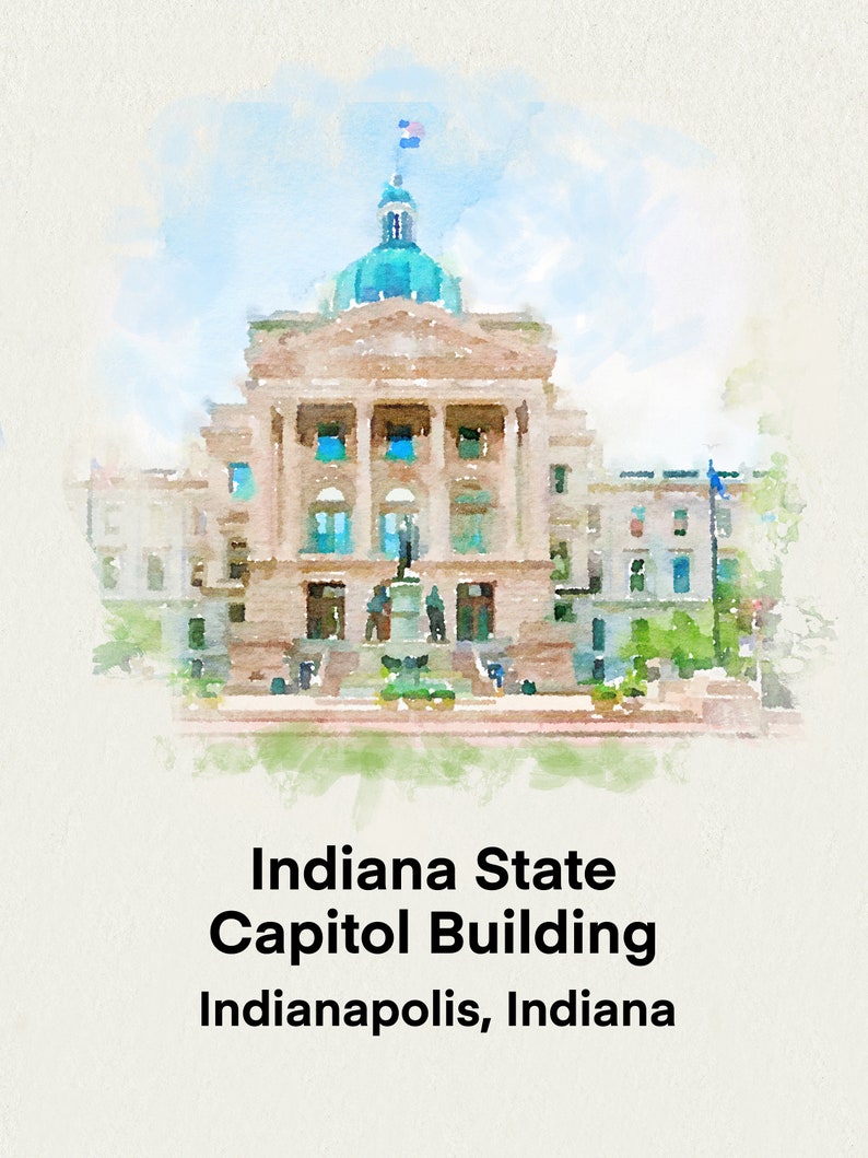 Educational Classroom Posters of Indiana Landmarks Indiana - Etsy