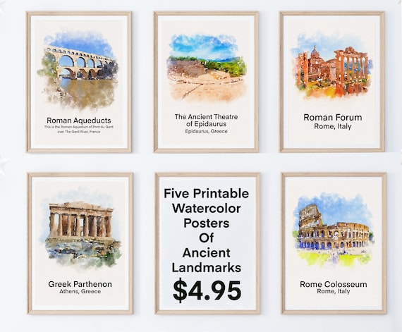 Classroom Posters Ancient Landmarks Classroom Decor | Etsy