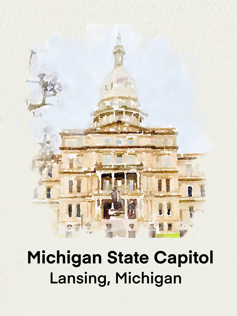 Classroom Posters of Michigan Landmarks Bundle, Michigan Classroom ...