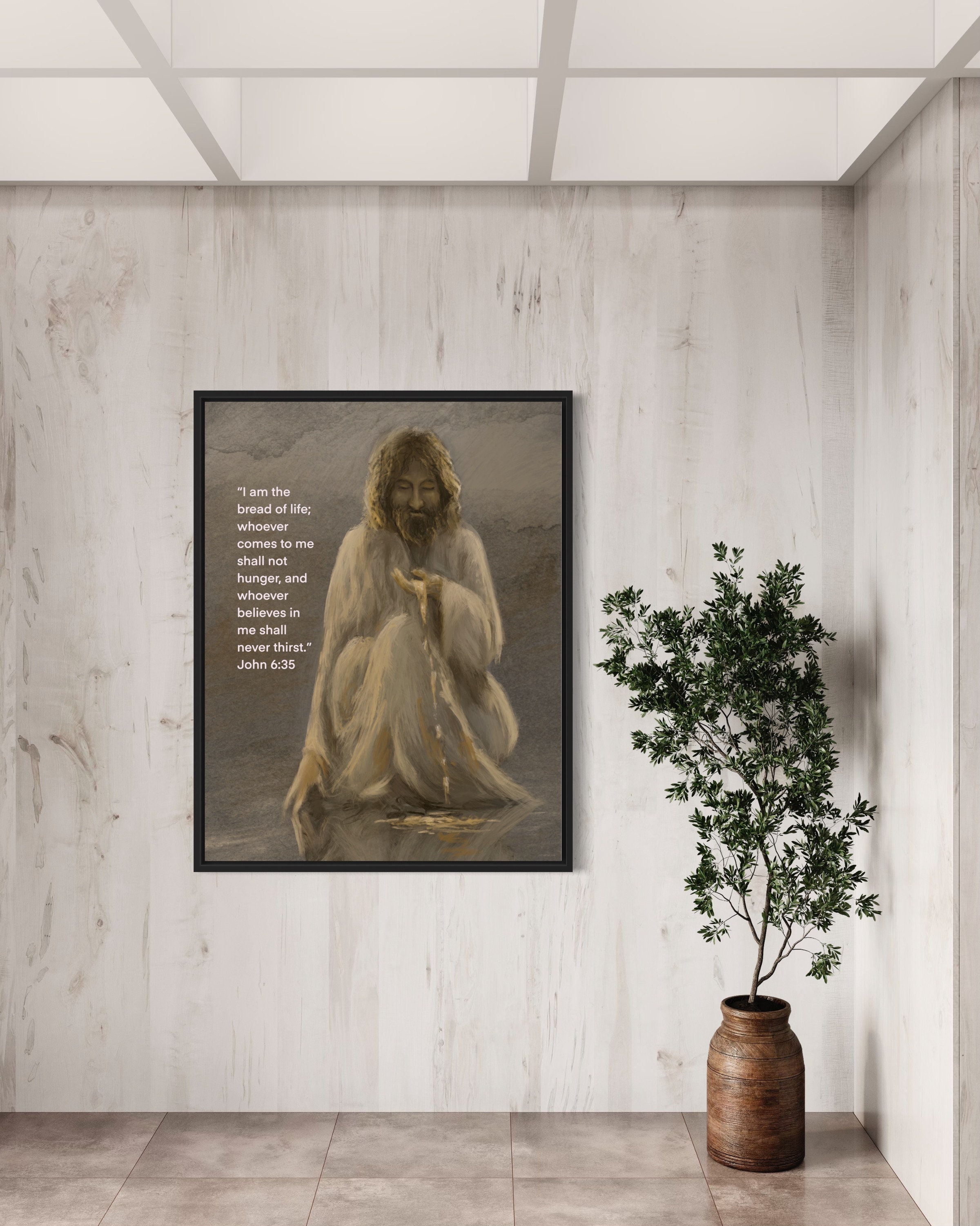 Modern Christian Art Bible Verse Jesus Painting I Am the - Etsy