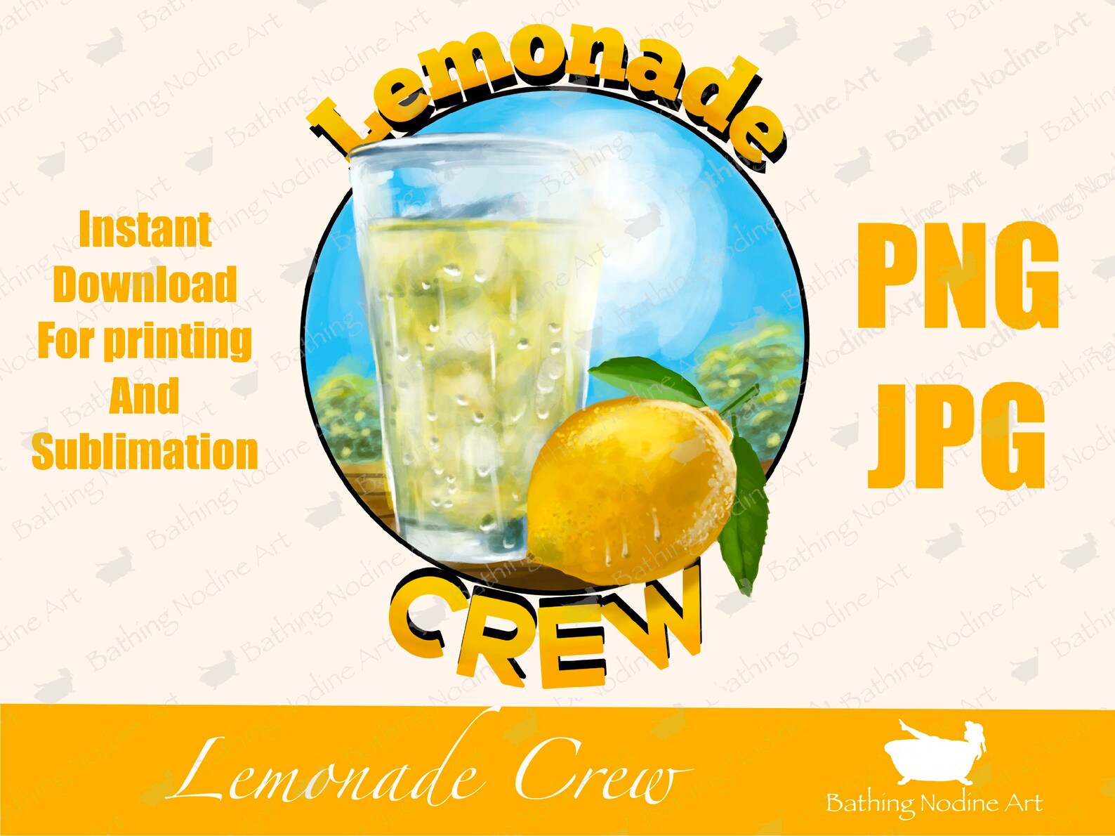 Lemonade Crew, PNG for Sublimation, Clipart, Lemonade, Lemonade Day ...