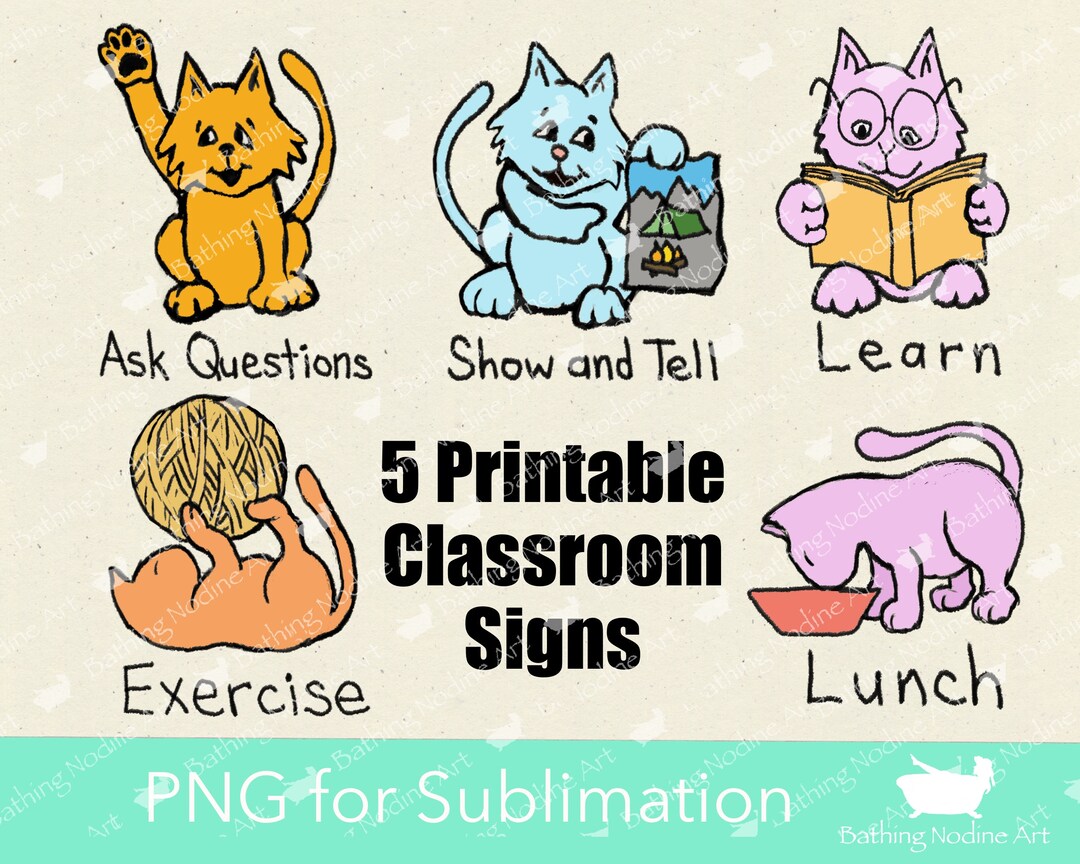 Printable Classroom Posters, Elementary Bundle of Five, Classroom ...