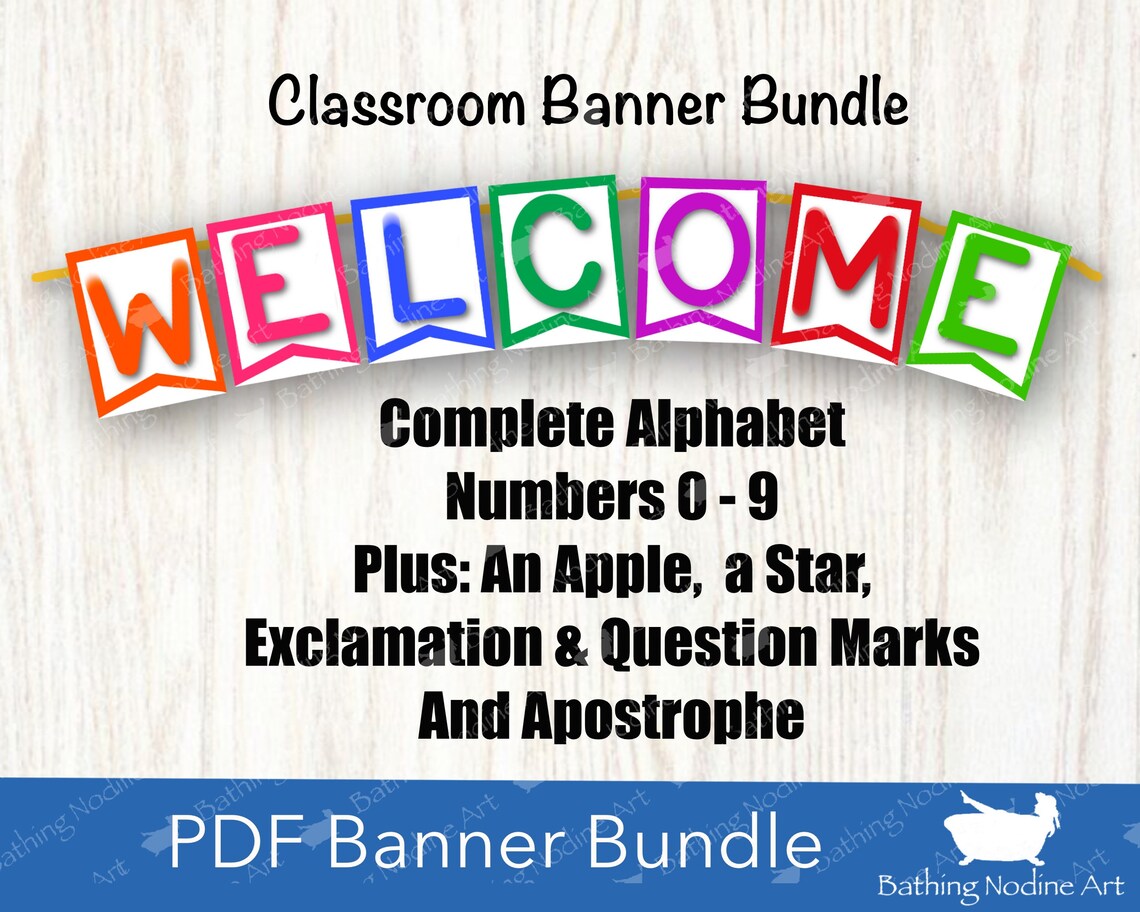 Classroom Banner Printable PDF, Classroom Banner Printable, Classroom ...