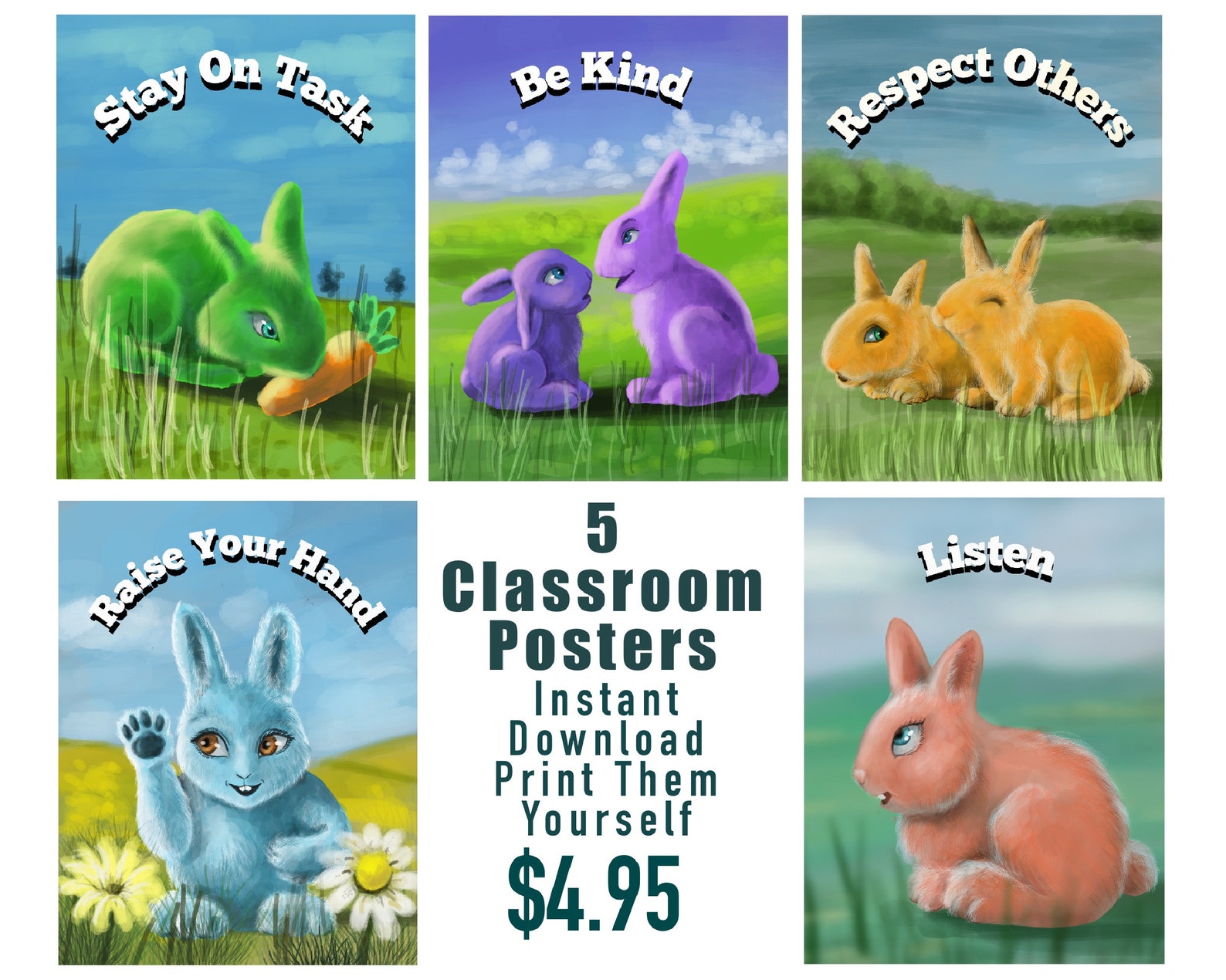 Printable Classroom Posters, Elementary, Kindergarten Classroom Decor ...