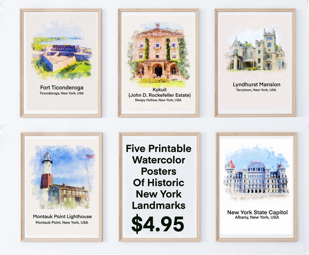 Classroom Posters of New York Landmarks, New York Classroom Decor, New ...