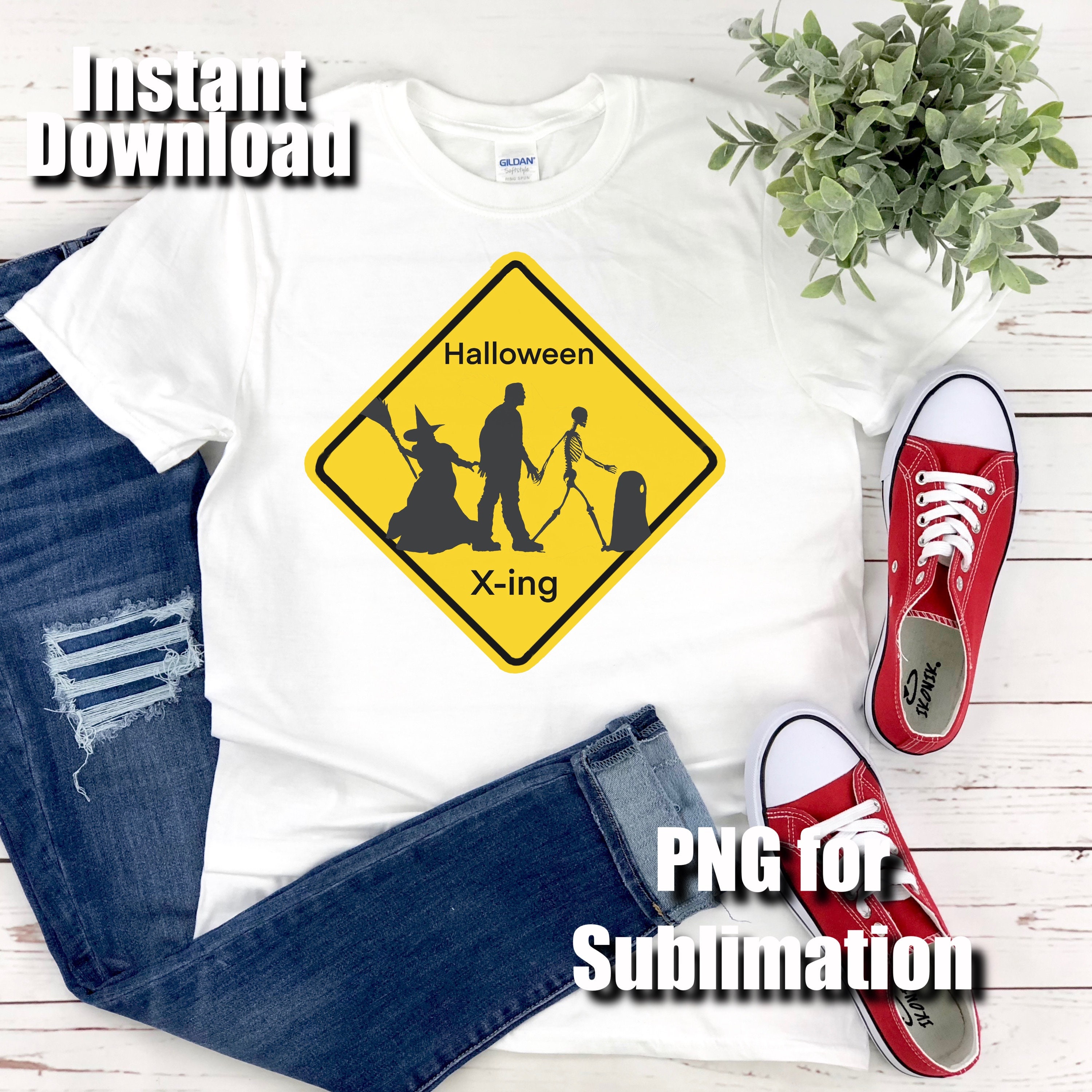 Trunk or Treat PNG Halloween Clipart Halloween Crossing Sign - Etsy