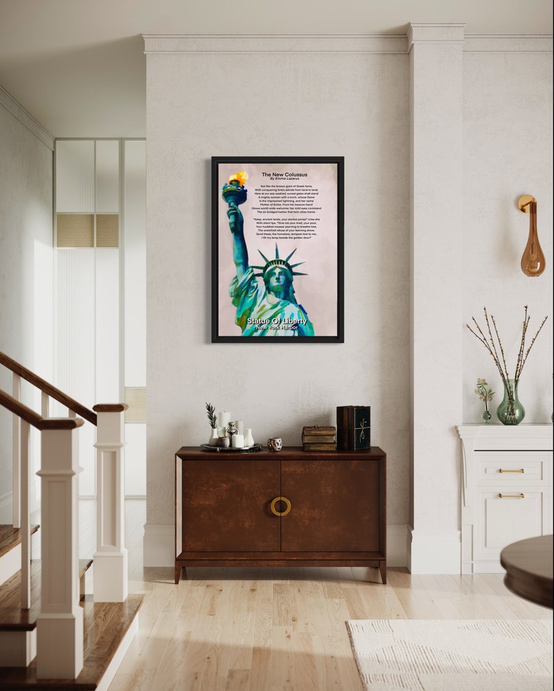 Classroom Decor Statue of Liberty Poem Print, Emma Lazarus Quote Poster ...