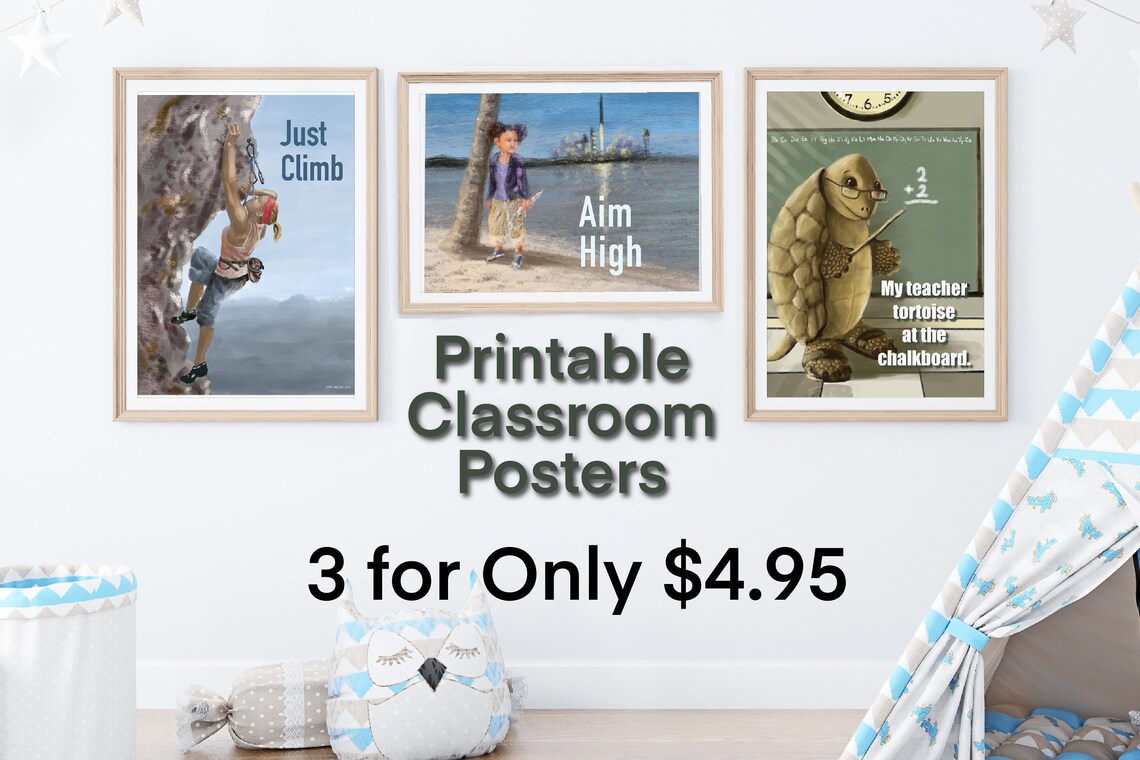 Printable Classroom Posters Elementary, Instant Download, Package of 3 ...