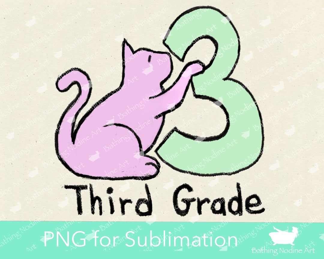 Third Grade Png Clipart for Sublimation, Printable 3rd Grade Clip Art ...