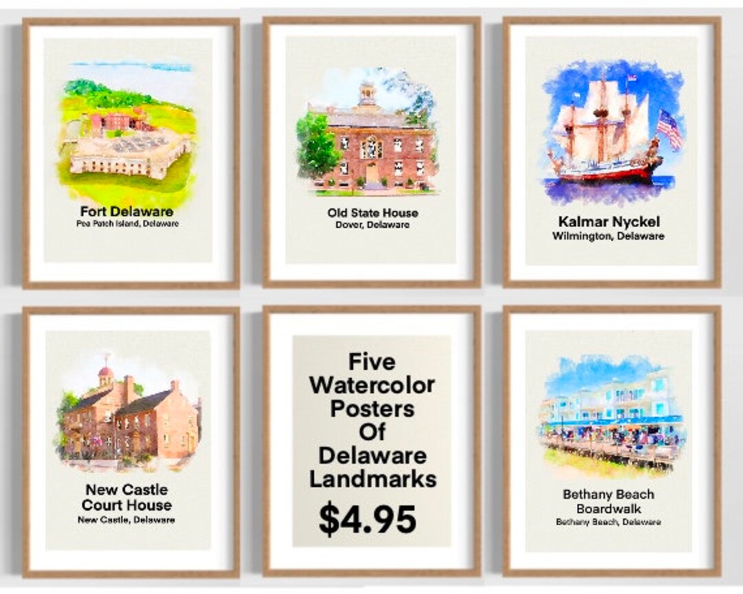 Educational Educational Classroom Posters of Delaware History Landmarks ...