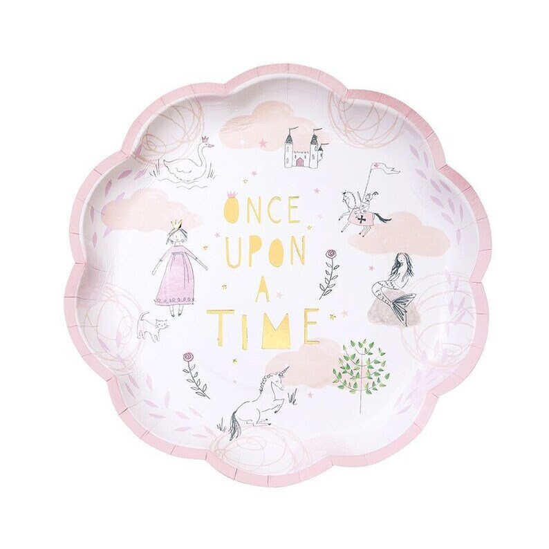 Once Upon a Time Dinner Plates, Fairy Tale Party, Set of 12 Pretty ...