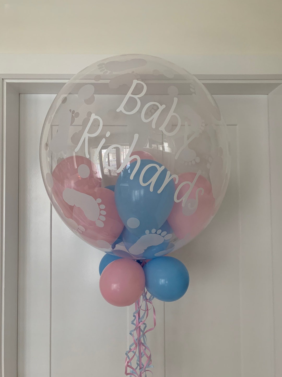 Helium Inflated Personalised Baby Shower Balloon. Delivered in A Box to ...
