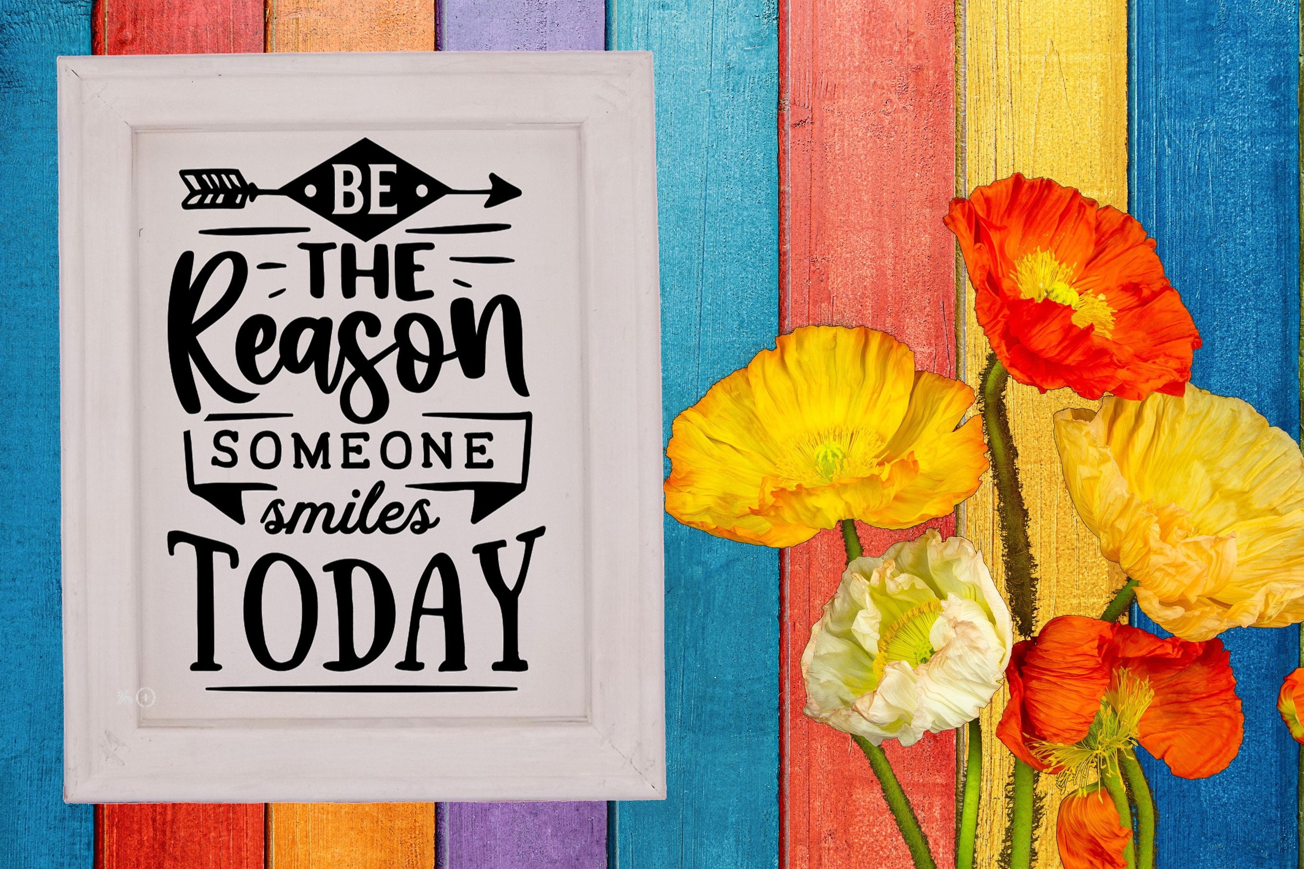 Be the Reason Someone Smiles Today Sign Farmhouse Kitchen Sign, Canvas ...