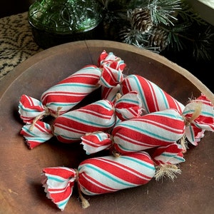Wintergreen Candy Stripe Bowl Fillers Set of 6 / Holiday Bowl Filler ...